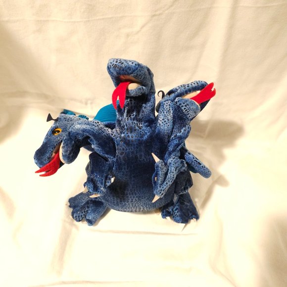 Folkmania | Toys | Folkmanis Dragon Three Headed Blue Hydra 6 Inch Hand ...